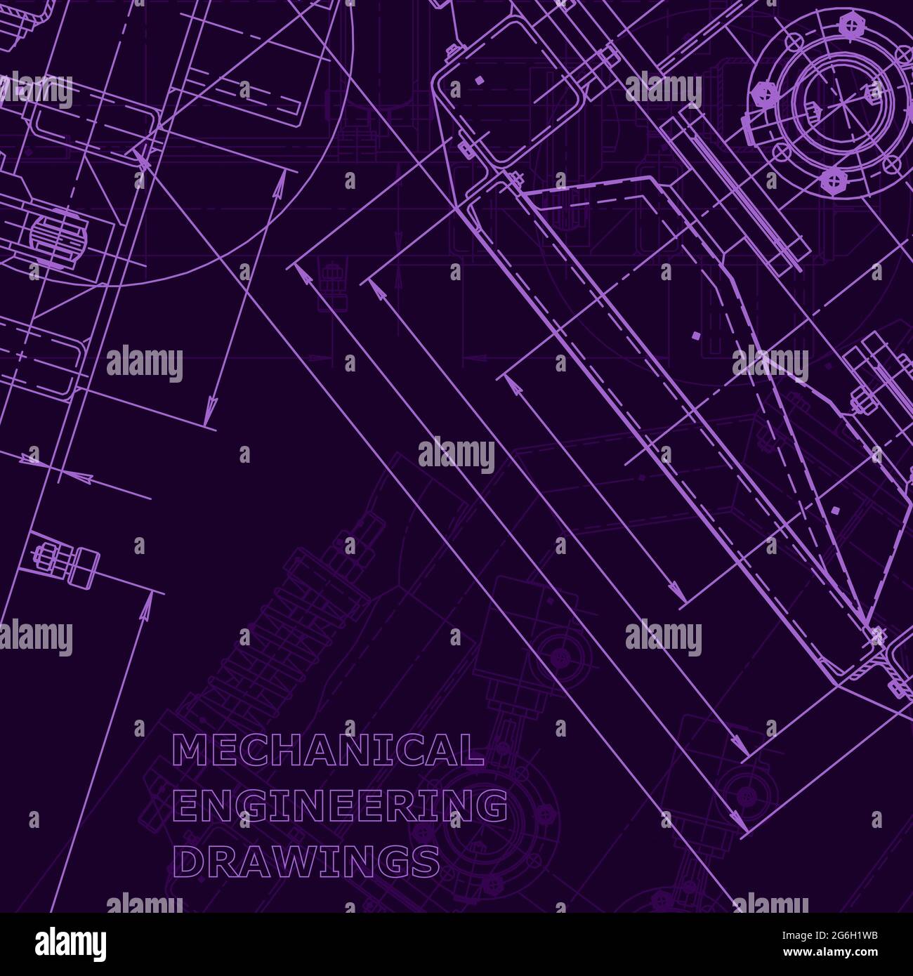 Blueprint. Corporate Identity. Vector engineering illustration ...