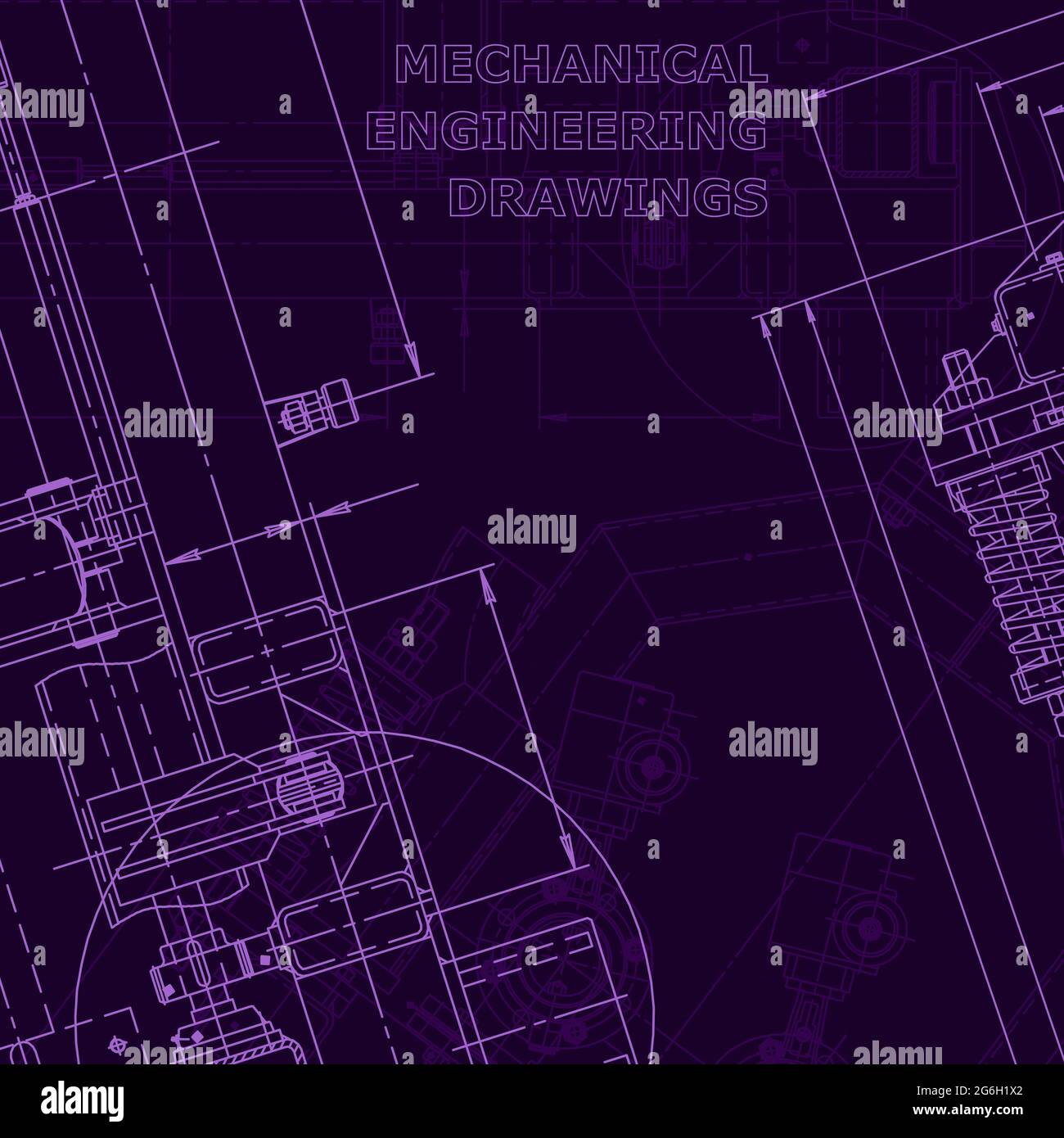 Blueprint. Vector engineering drawing. Mechanical instrument making ...