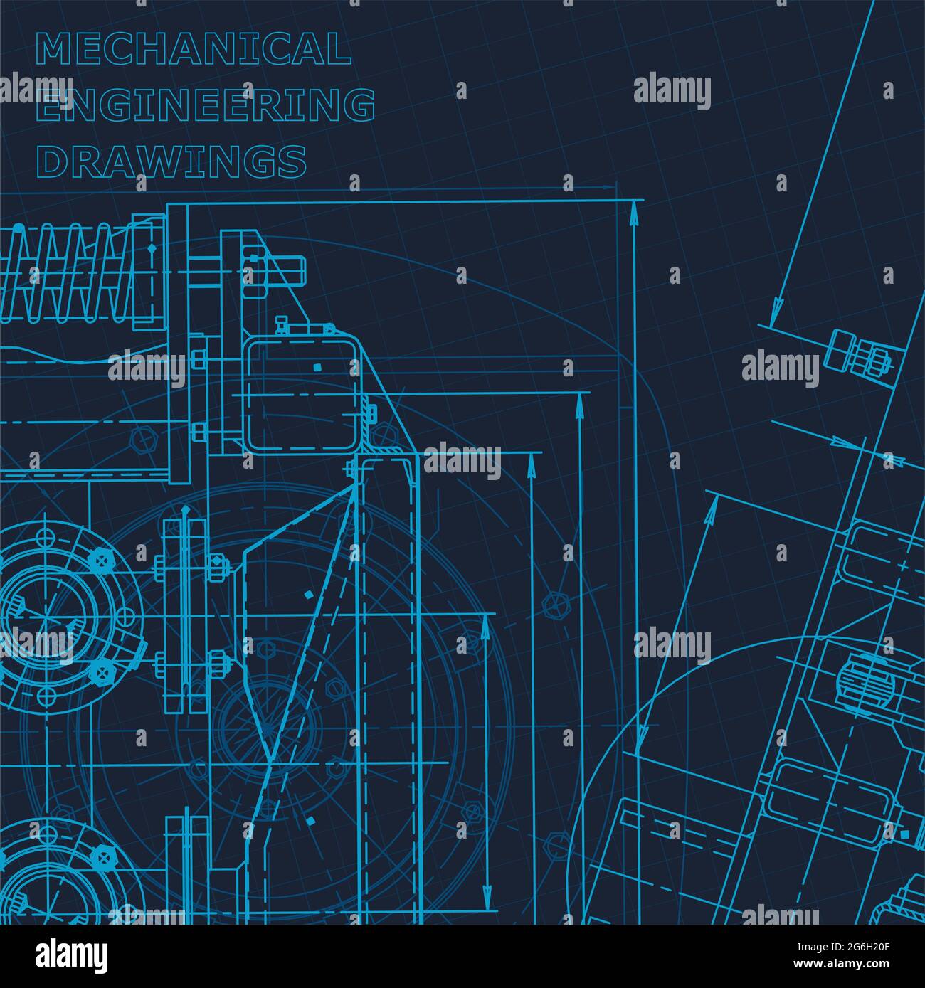 Technical cyberspace. Corporate Identity. Blueprint. Vector engineering illustration. Computer ...