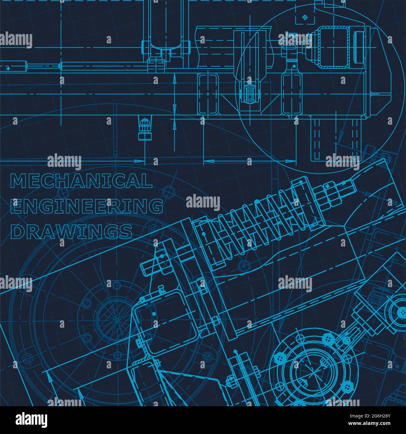 Technical cyberspace. Corporate Identity. Blueprint, scheme, plan ...