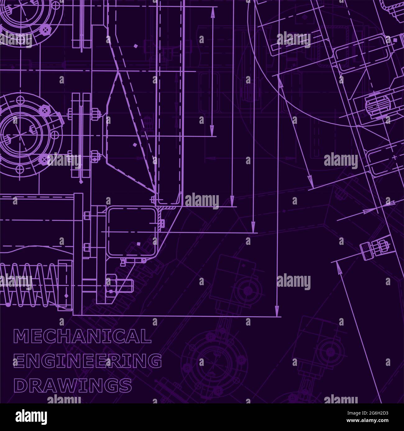 Blueprint. Vector engineering illustration. Computer aided design ...
