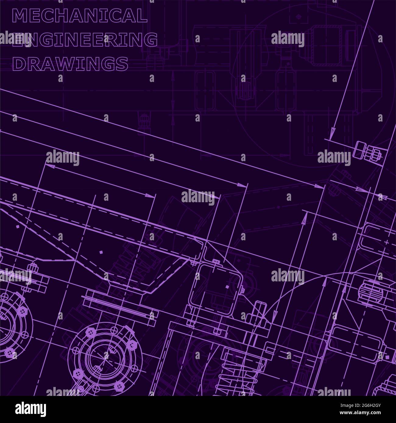 Blueprint. Vector engineering illustration. Computer aided design ...