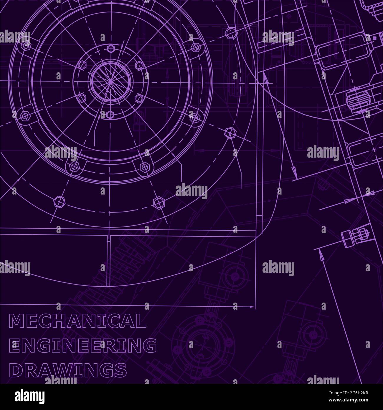 Purple cyberspace. Corporate Identity. Blueprint, scheme, plan sketch ...