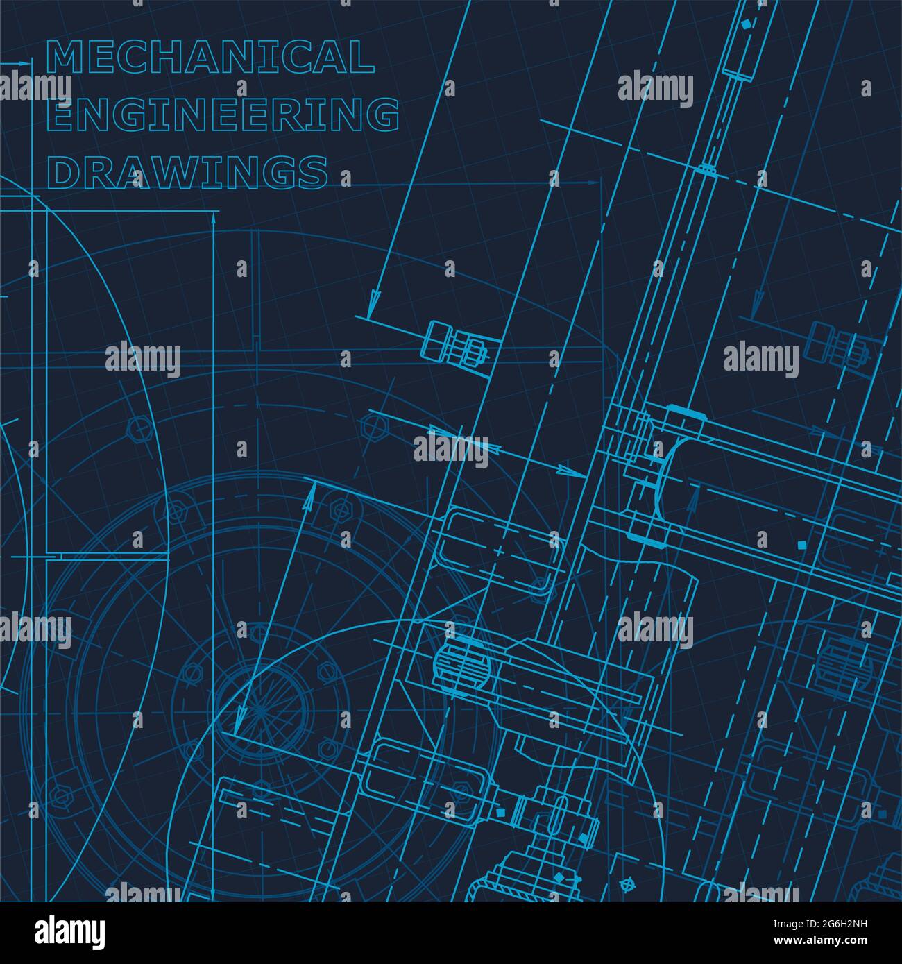 Technical cyberspace. Blueprint. Vector engineering illustration. Cover ...