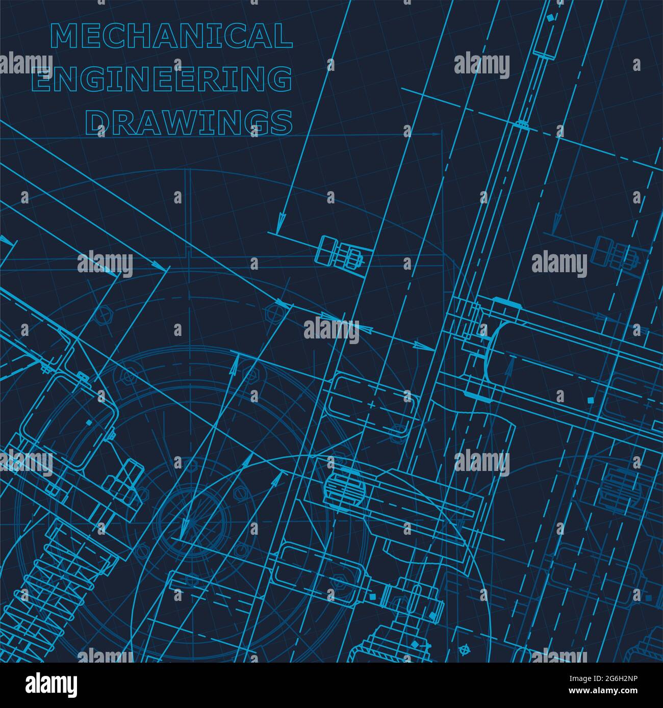 Technical cyberspace. Blueprint. Vector engineering illustration ...