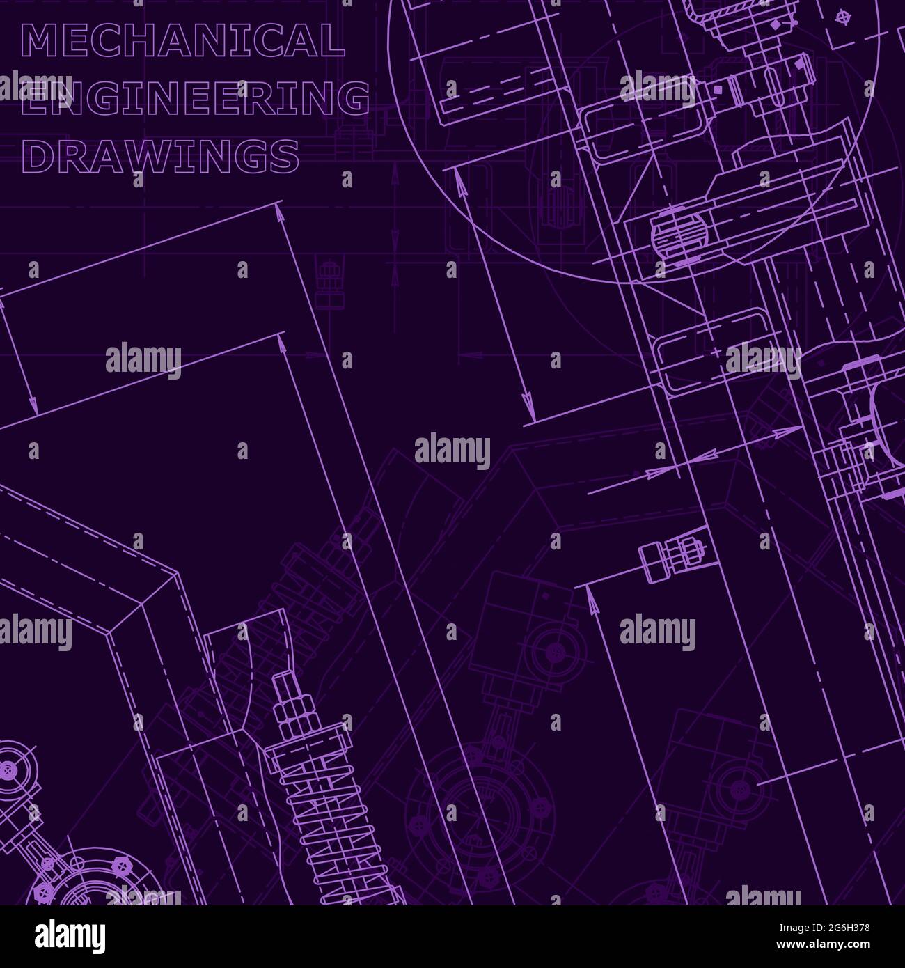 Blueprint, Sketch. Vector illustration. Cover Corporate Identity Purple ...