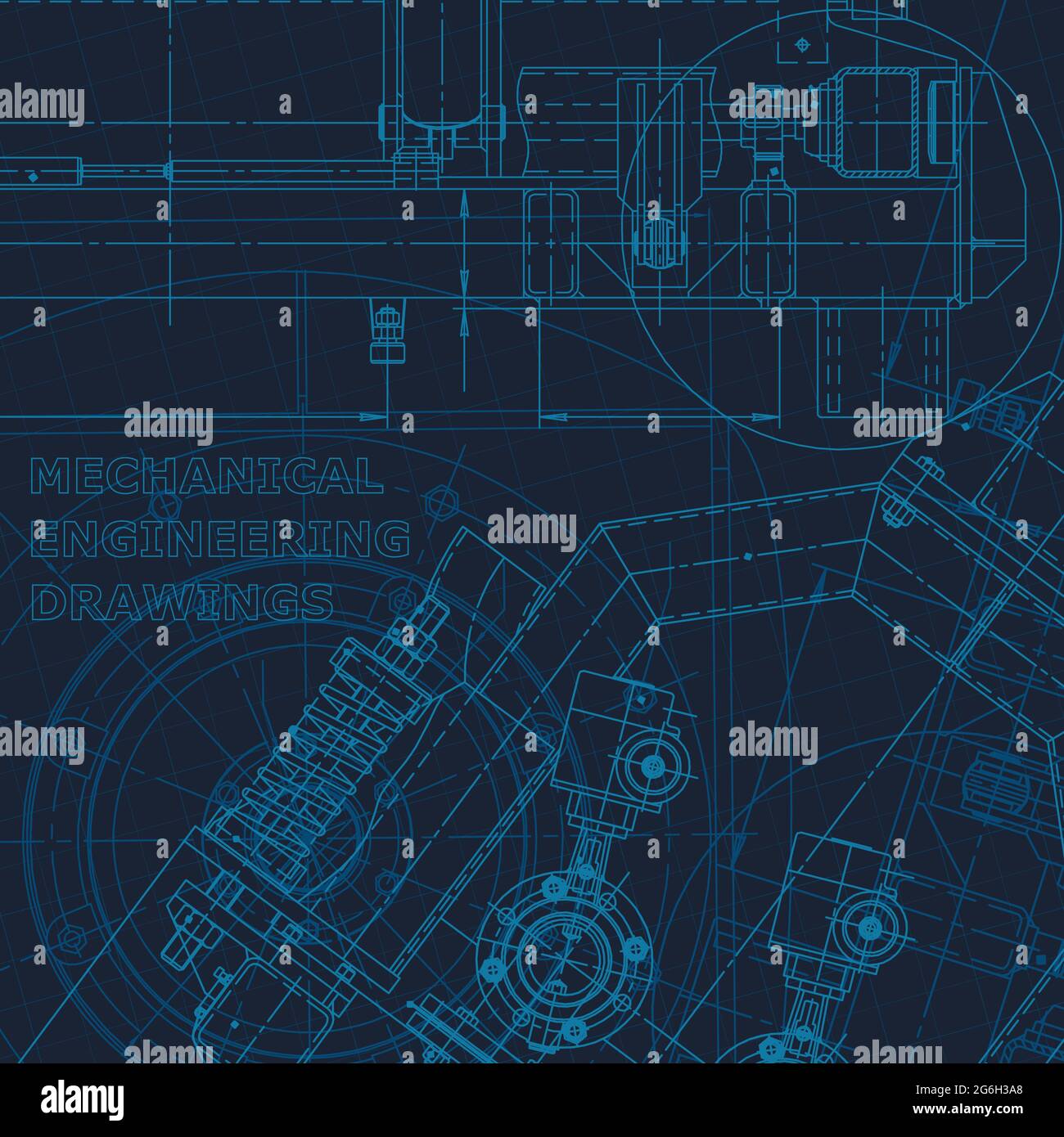 Blueprint. Technical cyberspace. Vector engineering illustration. Cover ...
