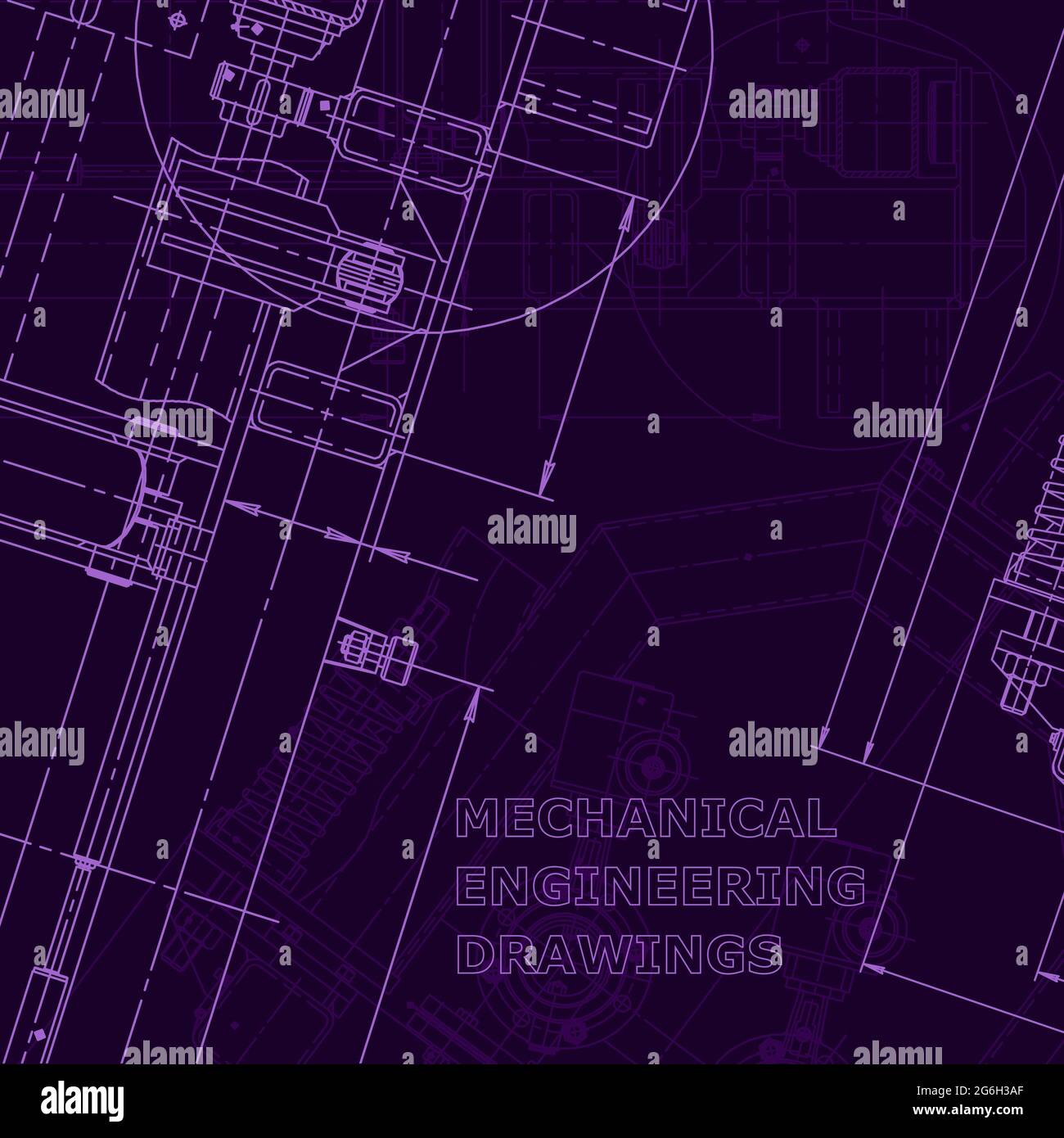 Blueprint, Sketch. Vector engineering illustration. Cover, flyer ...