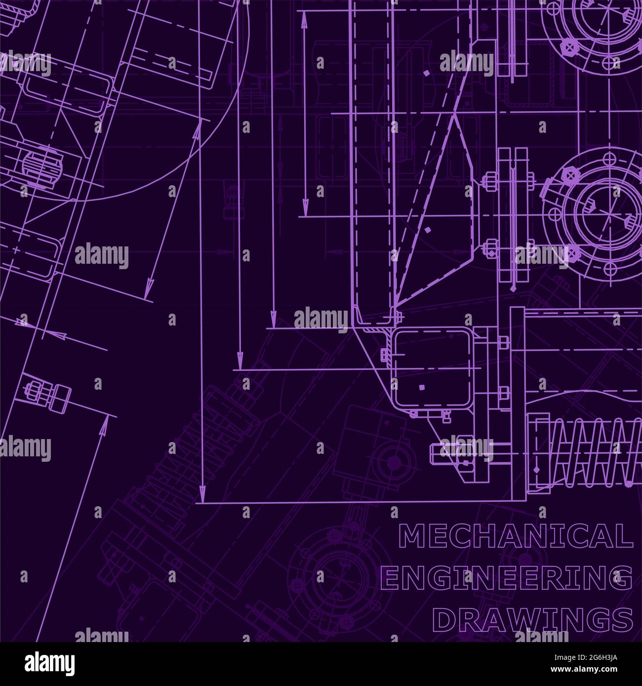 Blueprint. Corporate Identity. Vector engineering illustration ...
