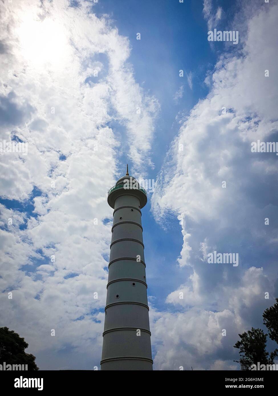 Kathmandu, Bagmati, Nepal. 6th July, 2021. Newly built Dharahara tower ...