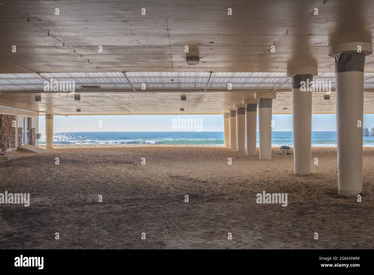 Boardwalk concrete bridge at Humewood beach, Port Elizabeth in South ...