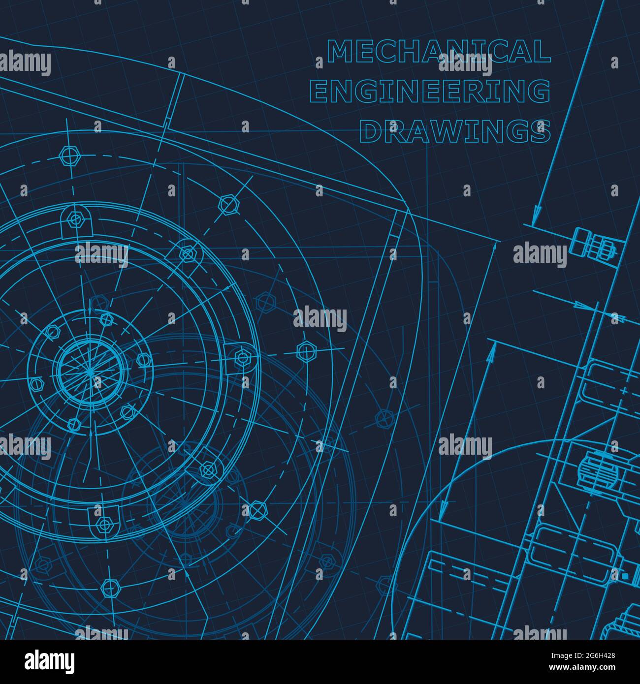 Blueprint. Technical cyberspace. Vector engineering illustration ...