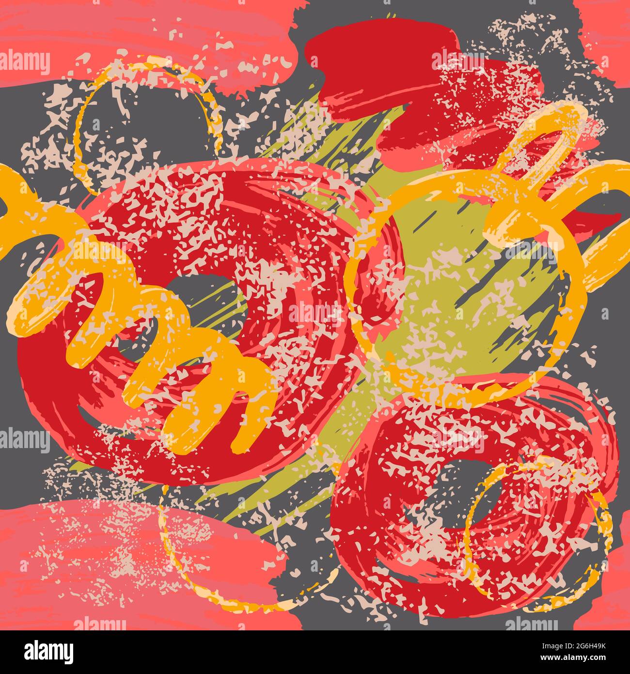 Seamless pattern collage with bright, colorful elements for the design ...