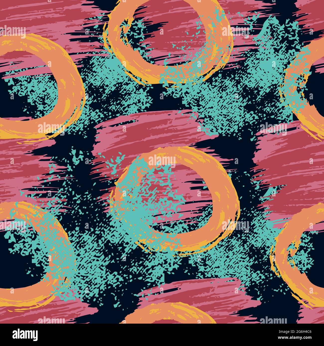 Seamless pattern collage with bright, colorful elements for the design ...