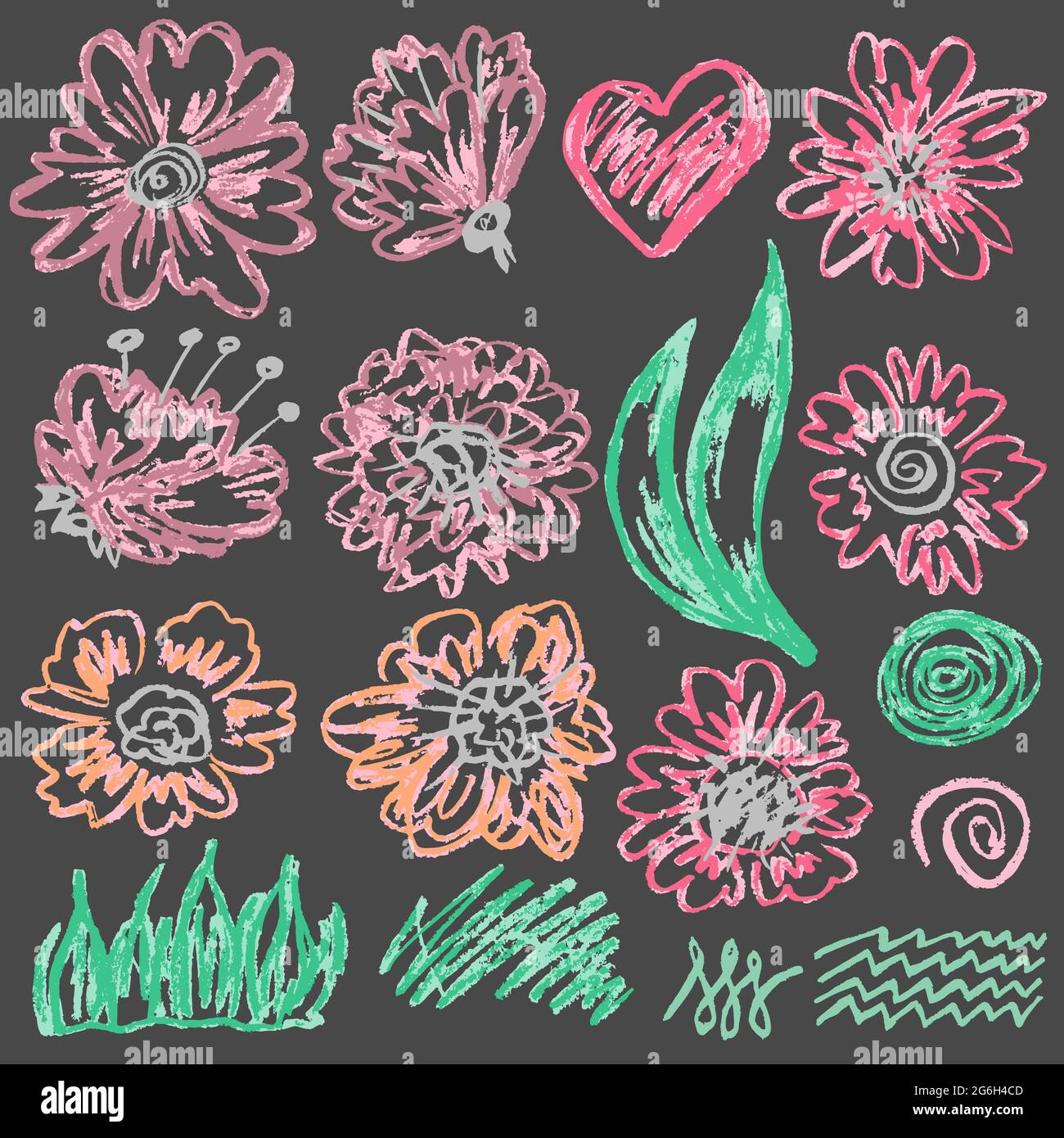 Branch crayon Stock Vector Images - Alamy