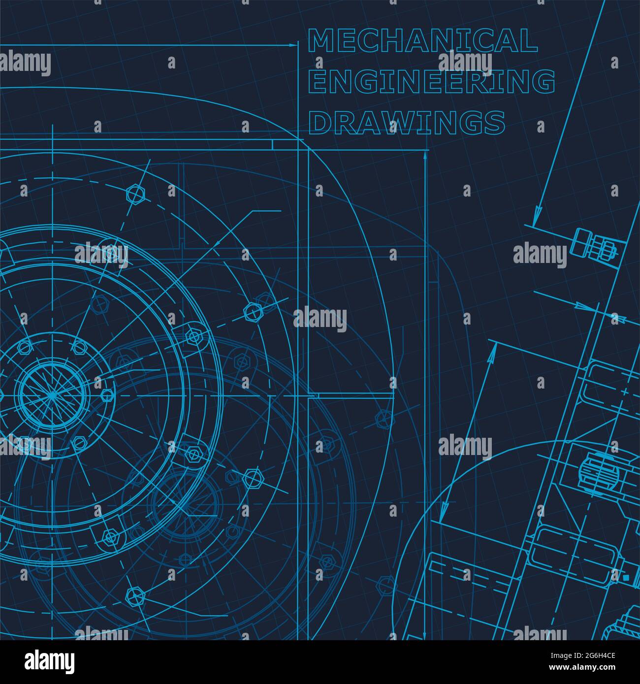 Technical cyberspace. Corporate Identity. Blueprint. Vector engineering ...