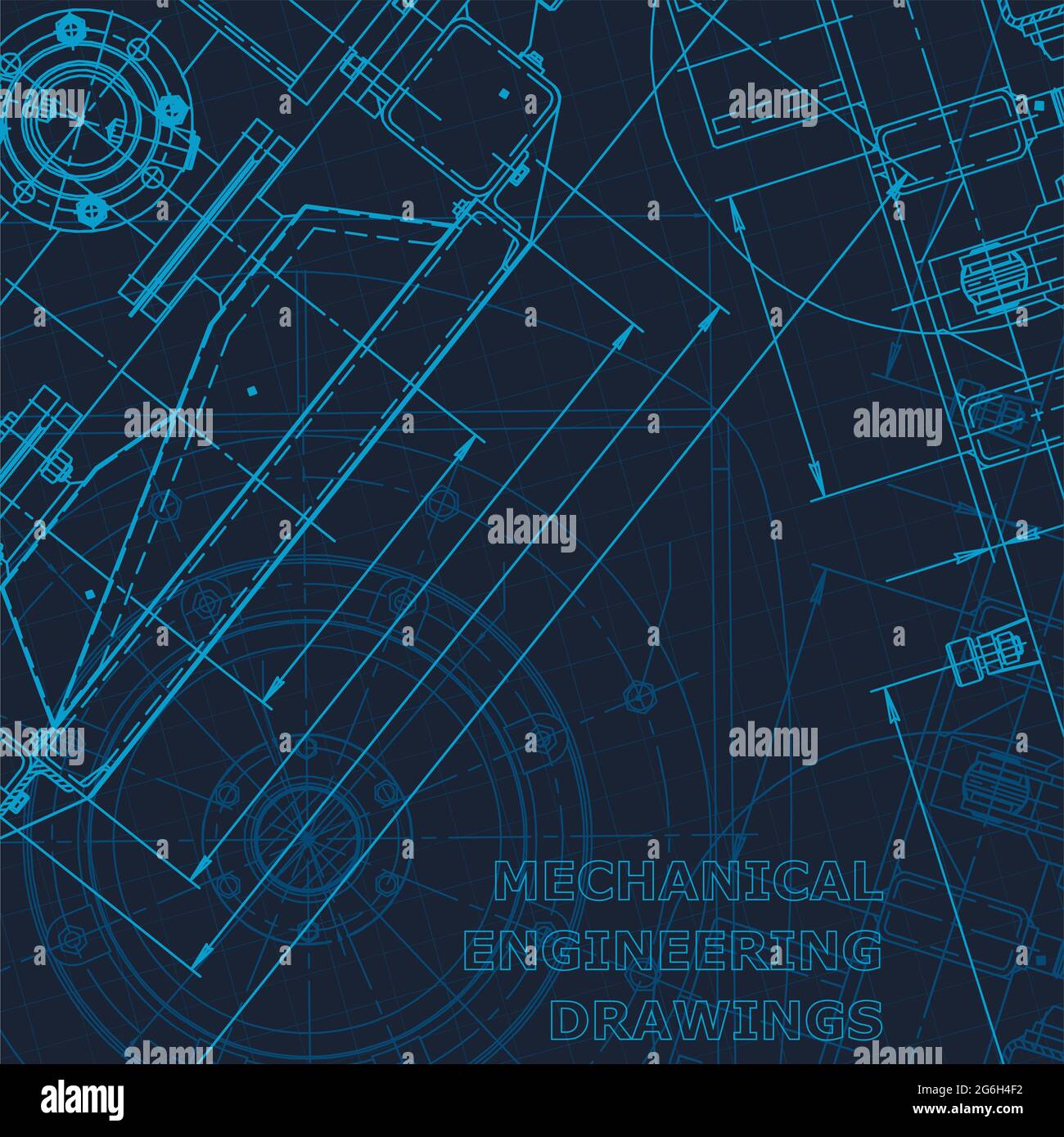 Technical cyberspace. Corporate Identity. Blueprint. Computer aided ...