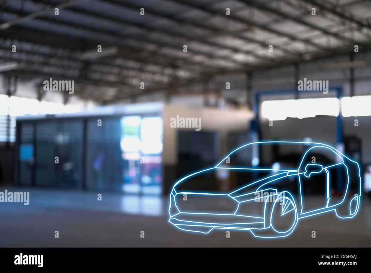 car inspection holding taplet application for service car for car ...