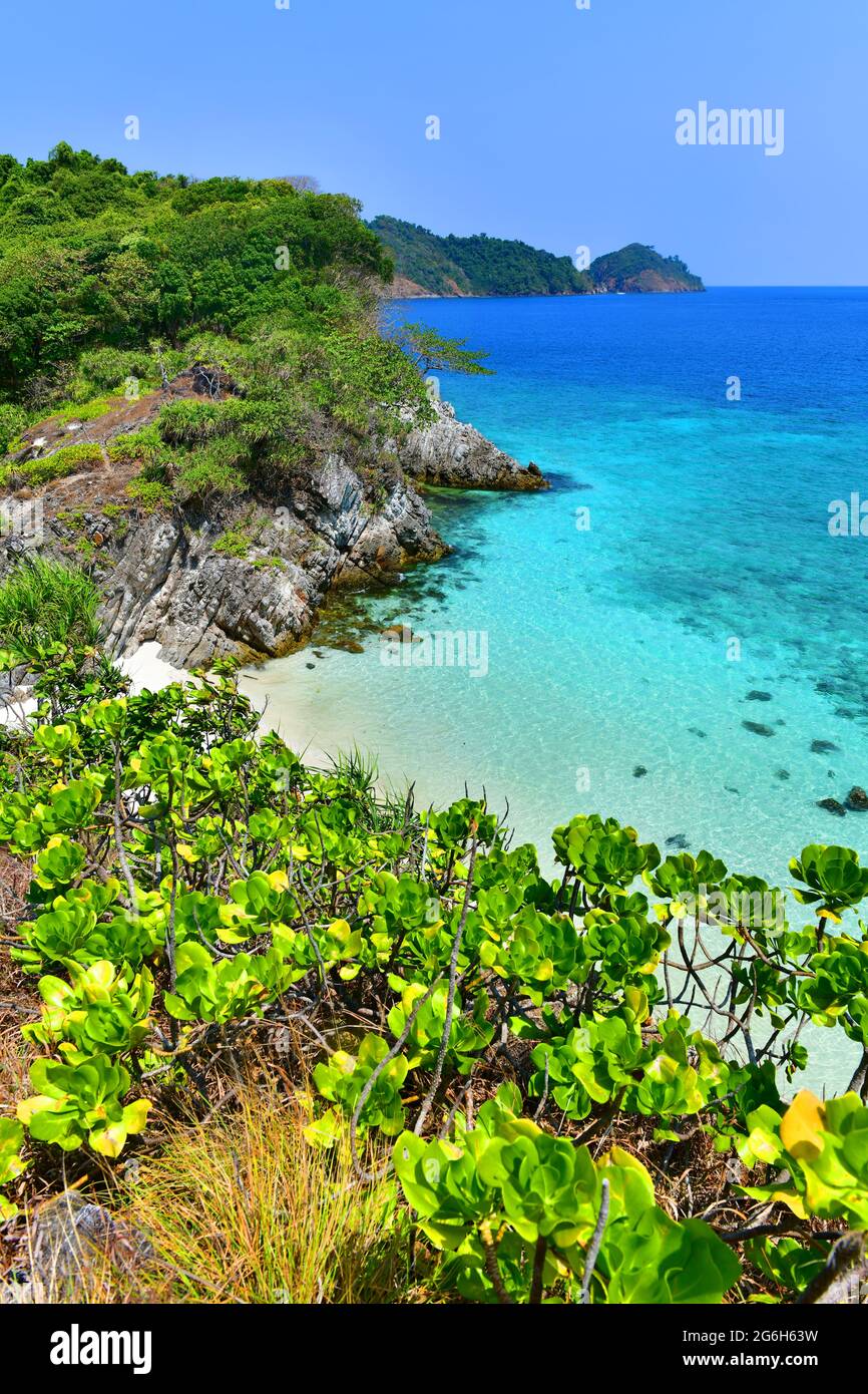 Beautiful top view Cock Burn Island in Myanmar, seascape Stock Photo ...