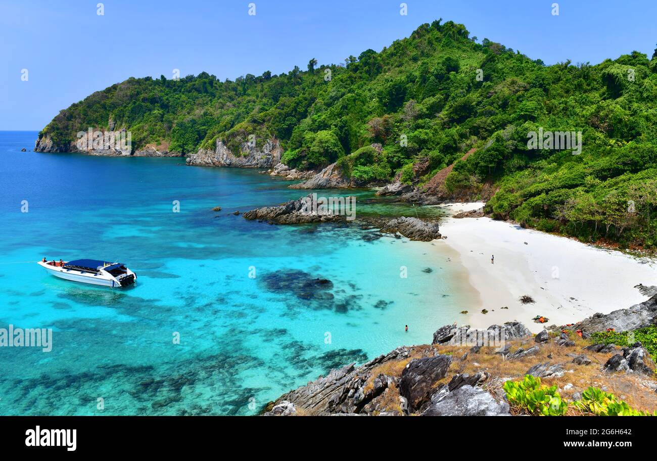 Beautiful top view Cock Burn Island in Myanmar, seascape Stock Photo ...