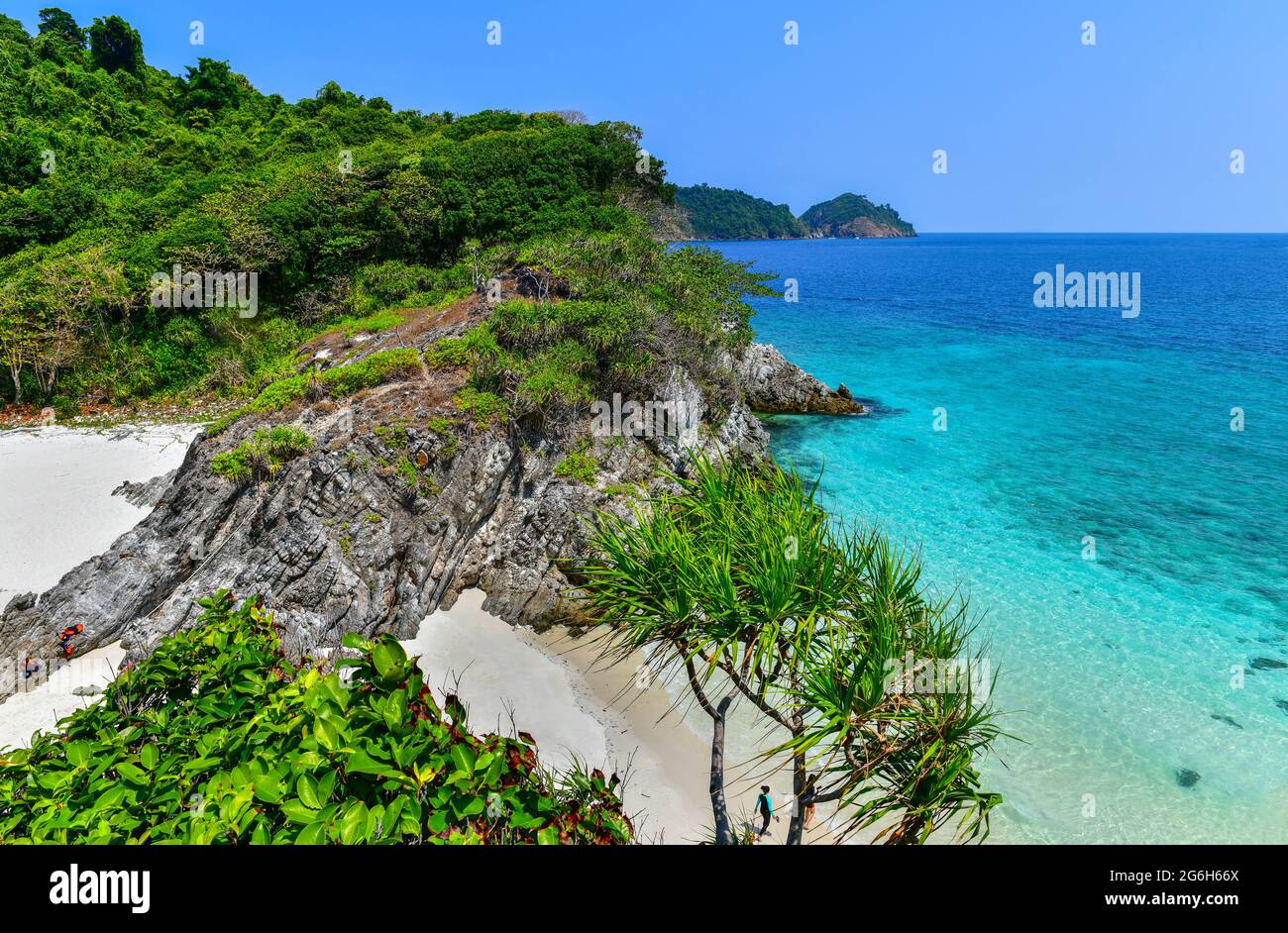 Beautiful top view Cock Burn Island in Myanmar, seascape Stock Photo ...