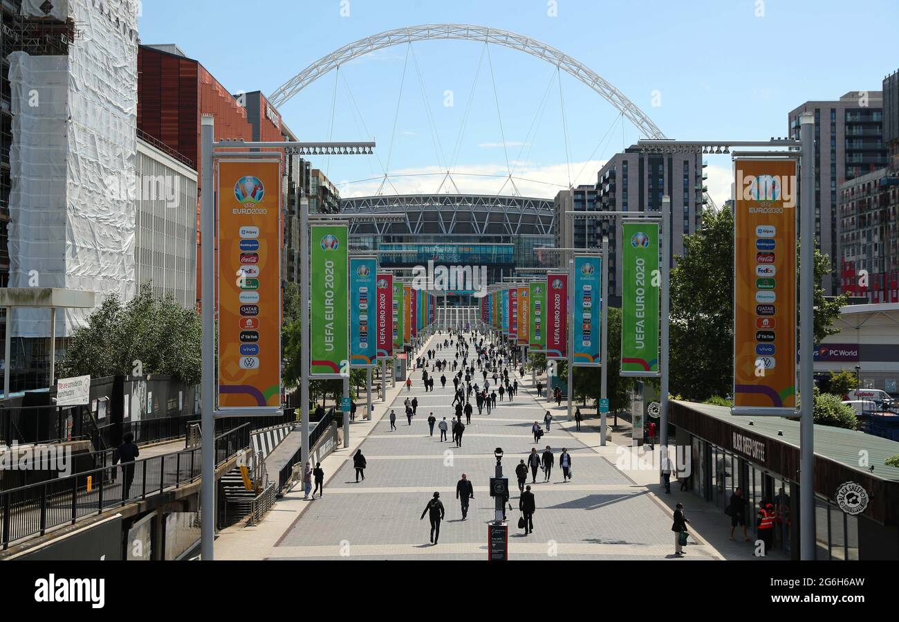 WEMBLEY STADIUM, WEMBLEY WAY, ITALY V SPAIN, 2021 Stock Photo - Alamy