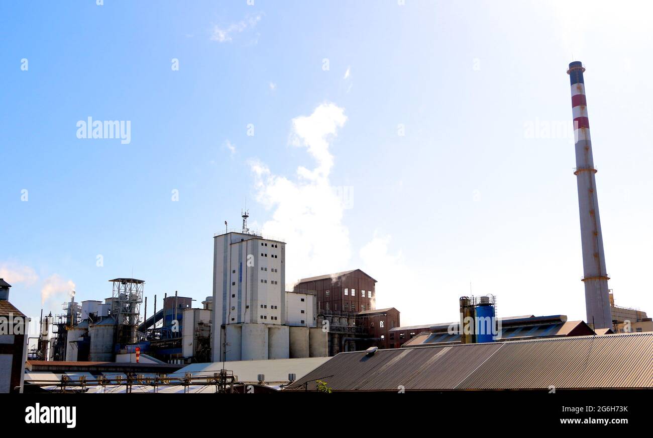The Solvay Quimica S.L. chemical factory in Torrelavega Canntabria ...
