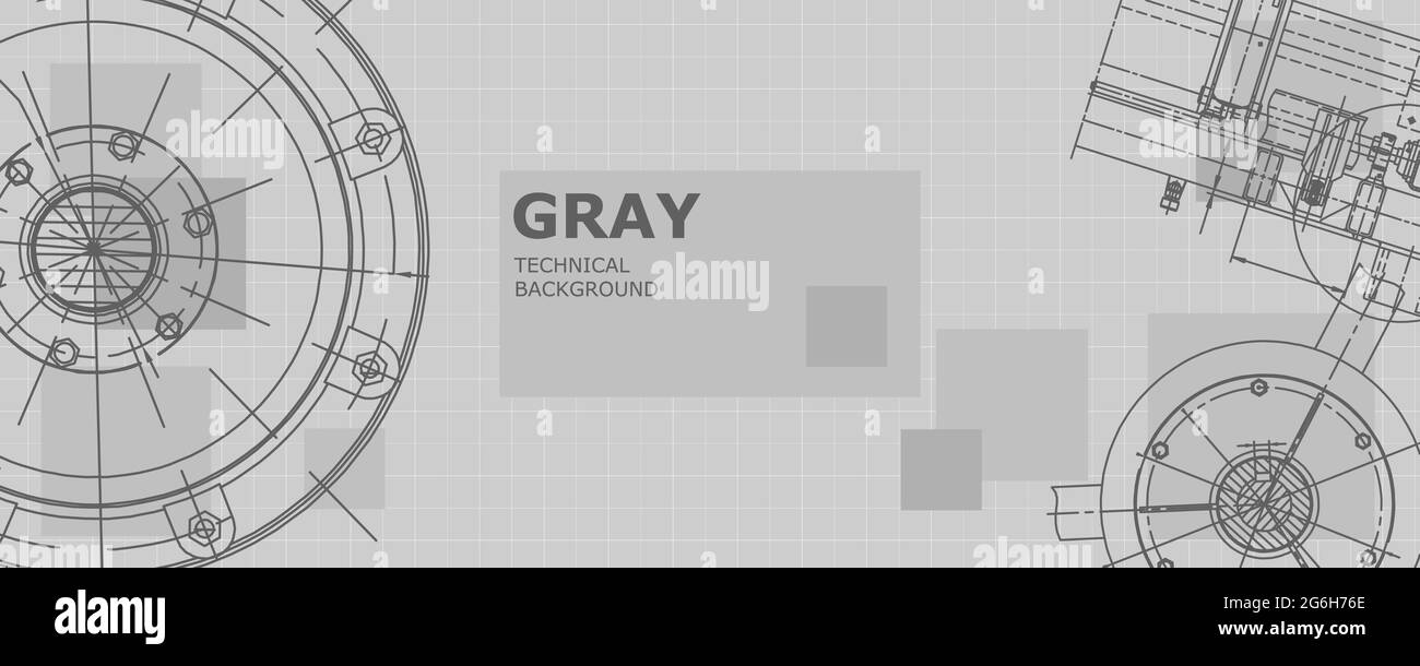 Mechanical engineering drawing. Abstract drawing. Engineering ...