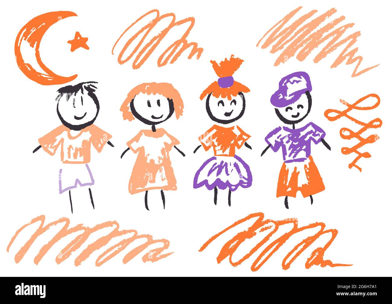 Wax crayon painting texture Cut Out Stock Images & Pictures - Alamy