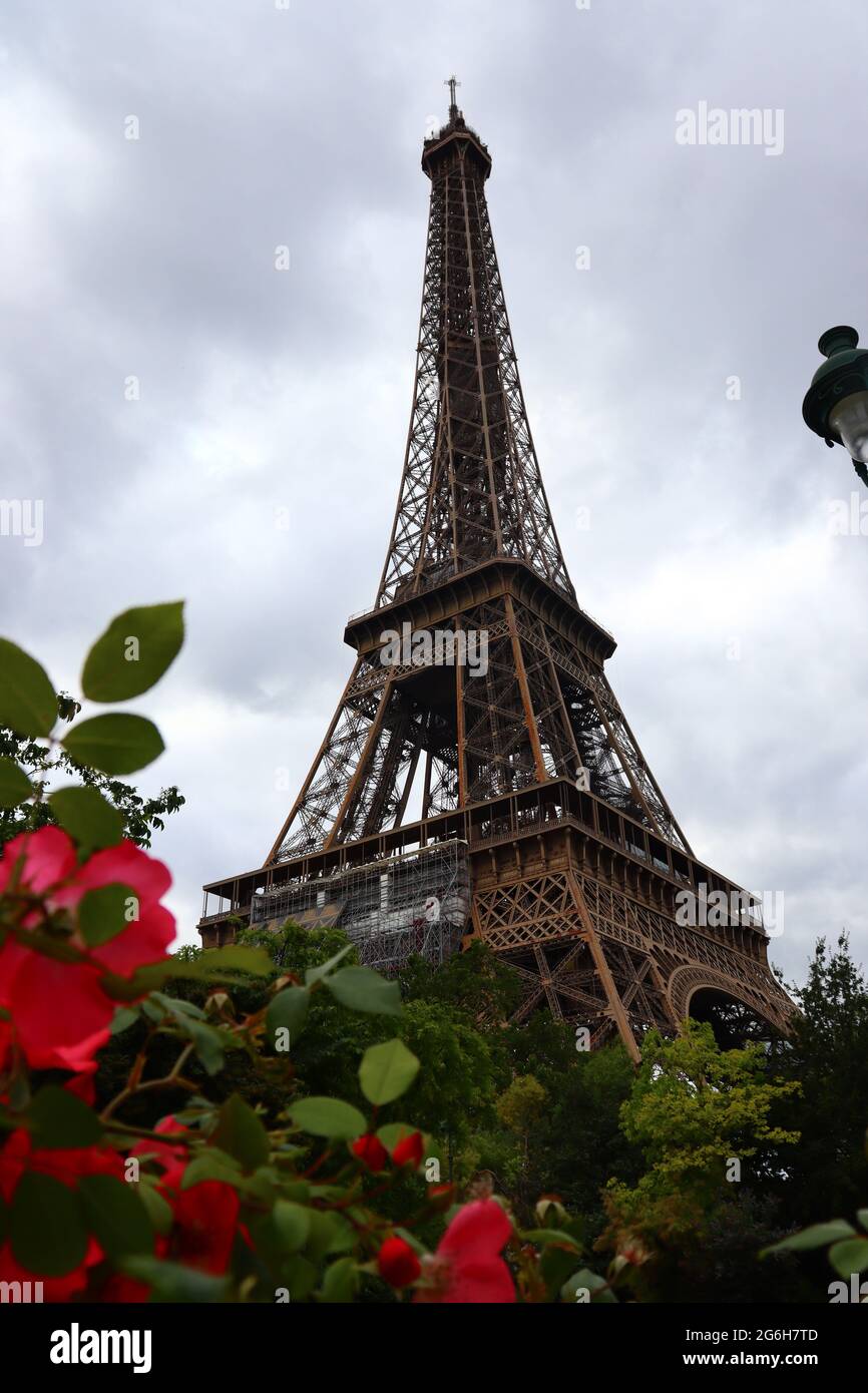 Unique view of the Eiffel Tower Paris, France Stock Photo - Alamy