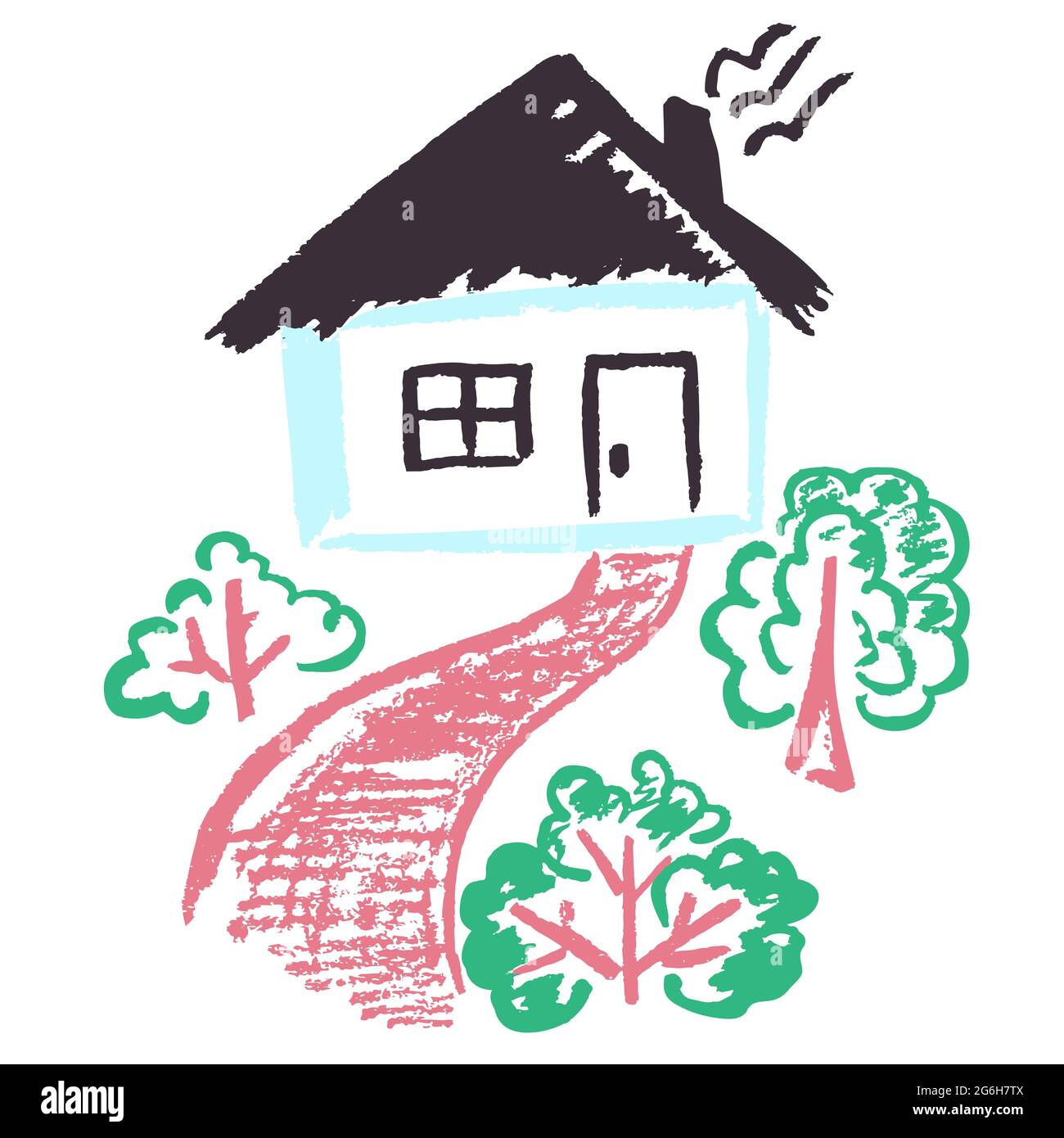 Chalk on road Stock Vector Images - Alamy