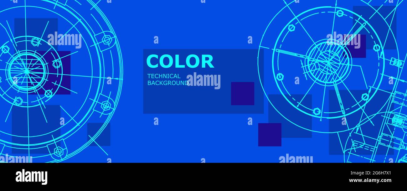 Mechanical engineering drawing. Abstract drawing. Engineering ...