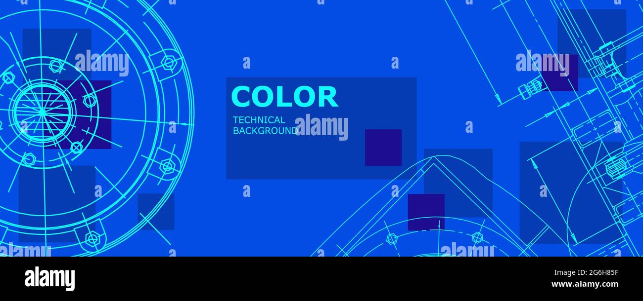 Mechanical engineering drawing. Abstract drawing. Engineering ...