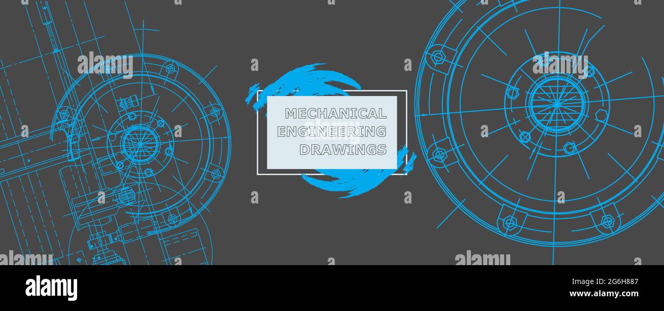 Mechanical engineering drawing. Abstract drawing. Engineering ...
