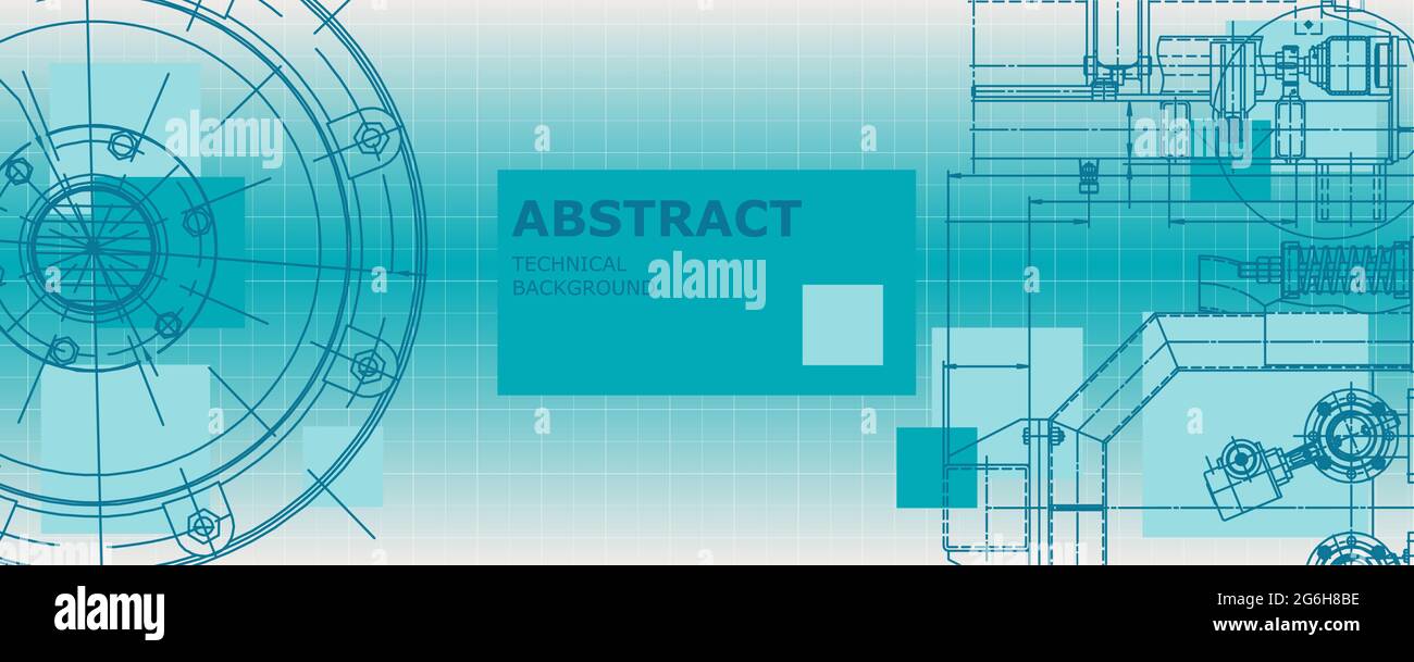 Mechanical engineering drawing. Abstract drawing. Engineering ...