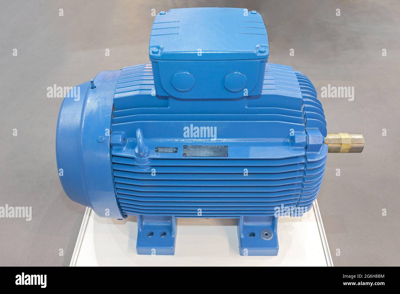 Big Industrial Blue Electric Power Motor Equipment Stock Photo - Alamy
