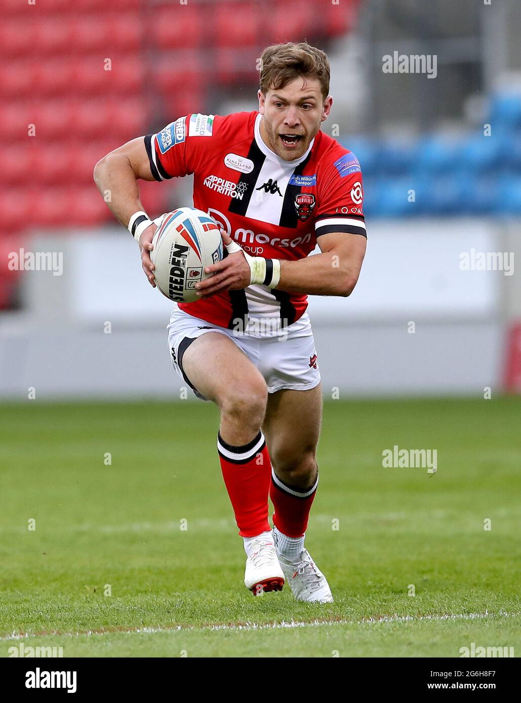 File photo dated 23-04-2021 of Salford Red Devils' Chris Atkin. Issue ...