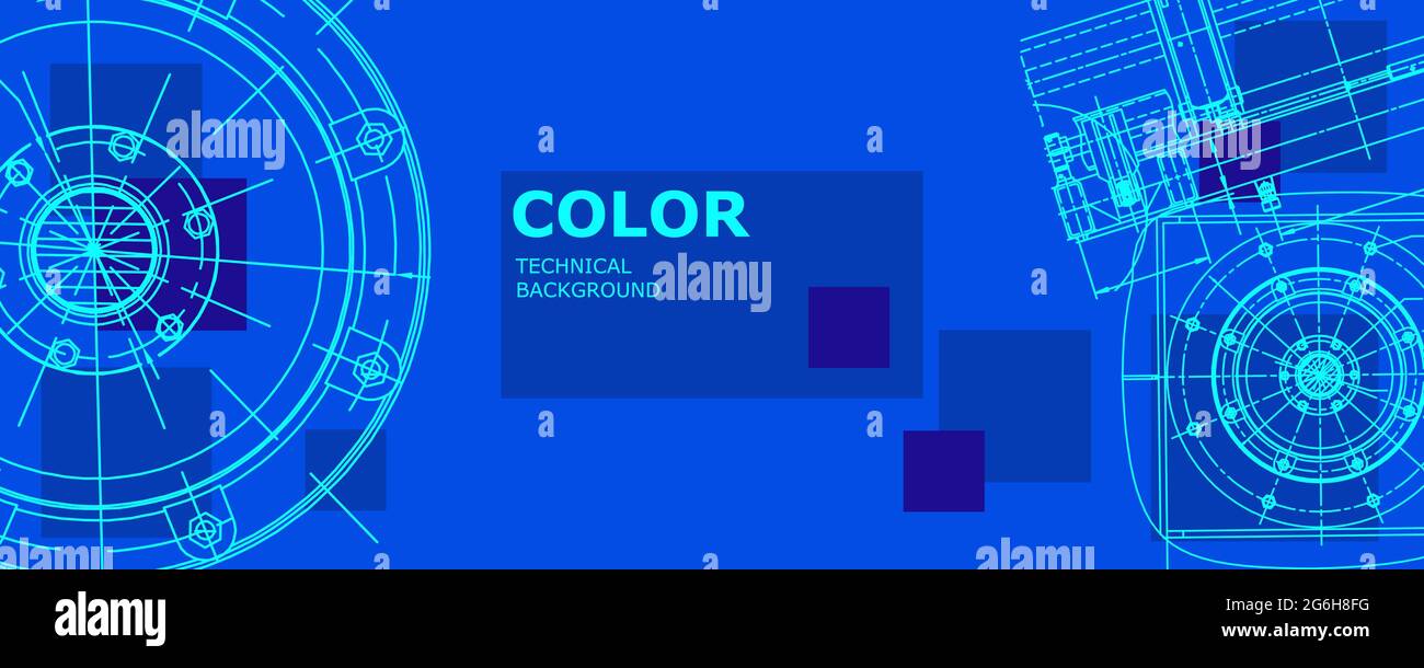 Mechanical engineering drawing. Abstract drawing. Engineering ...