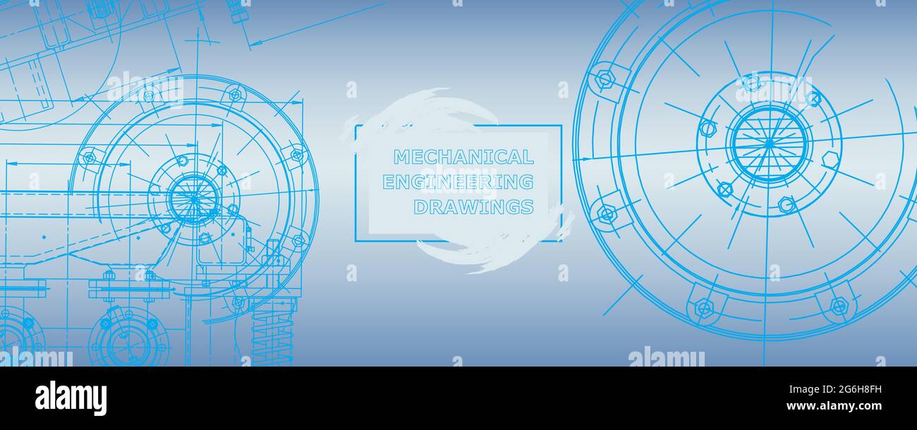 Mechanical engineering drawing. Abstract drawing. Engineering ...