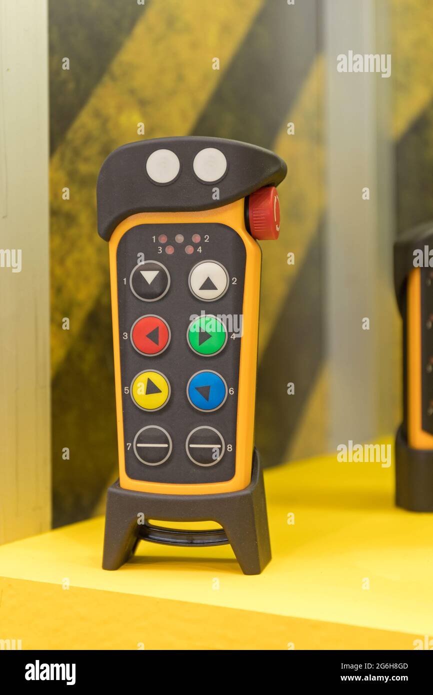 Rugged Wireless Construction Machine Control Device Buttons Stock Photo ...