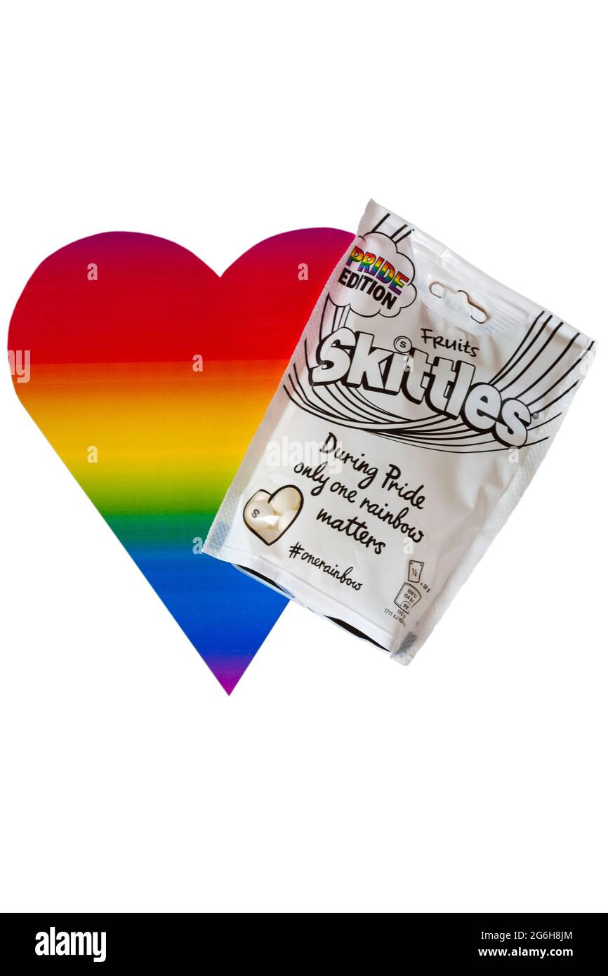 Packet of Pride Edition Fruits Skittles sweets candy during Pride only ...