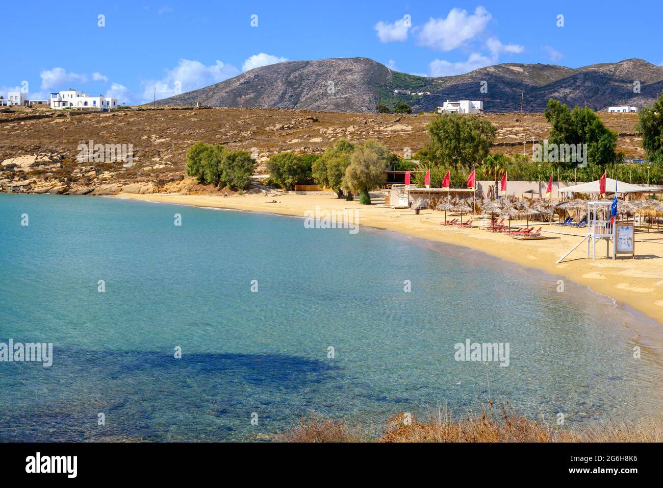 Punda Beach Paros, one of the popular Paros beaches located at the east ...