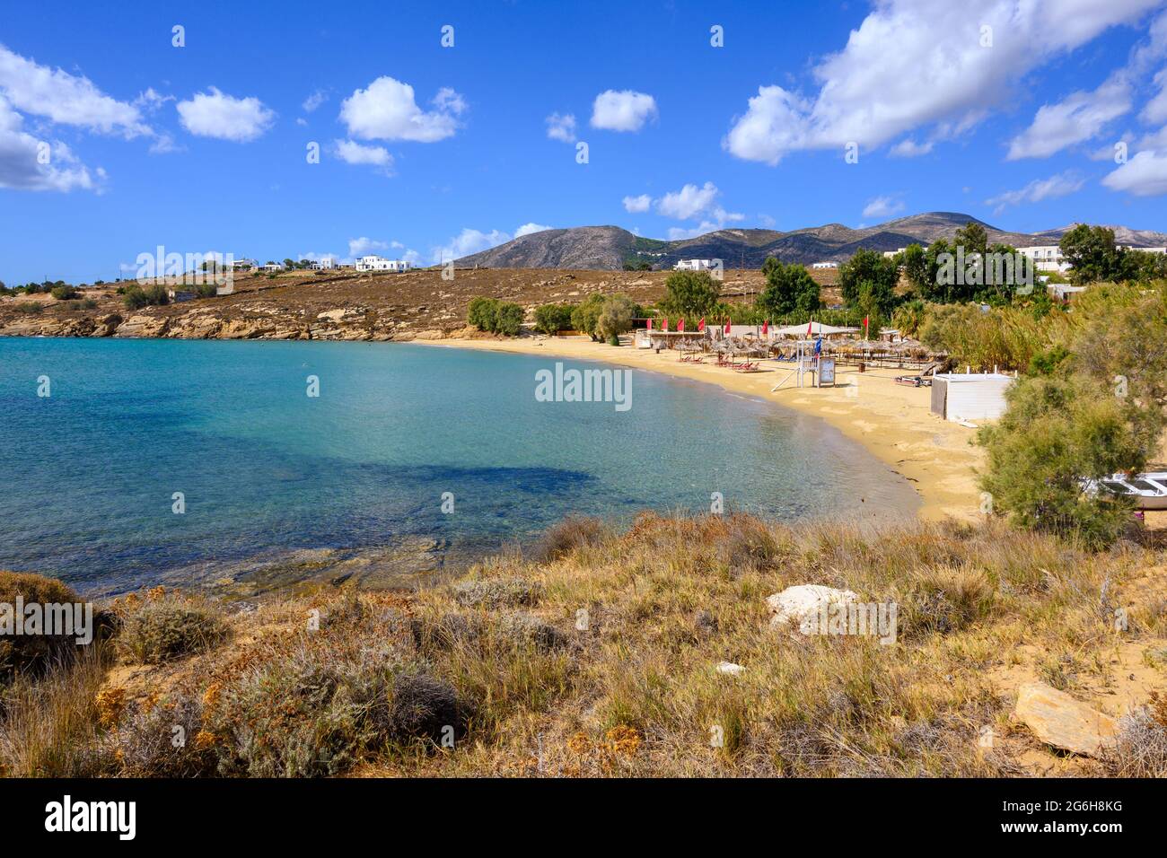 Punda Beach Paros, one of the popular Paros beaches located at the east ...