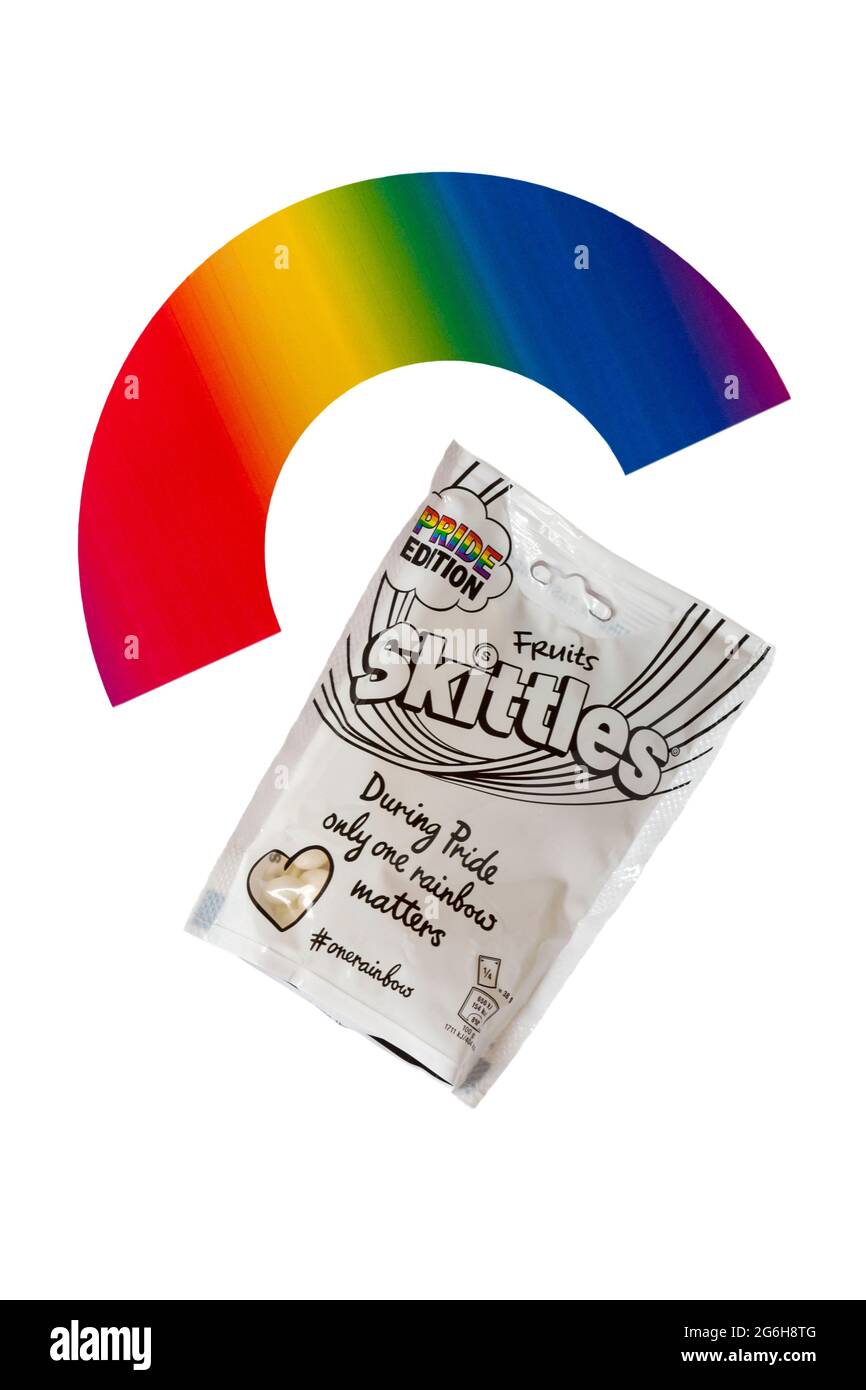Packet of Pride Edition Fruits Skittles sweets candy during Pride only ...
