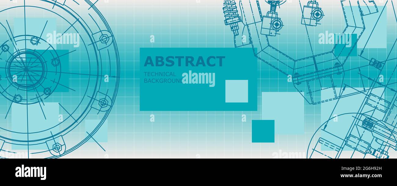 Mechanical engineering drawing. Abstract drawing. Engineering ...