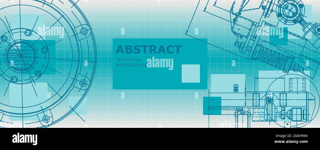 Mechanical engineering drawing. Abstract drawing. Engineering ...
