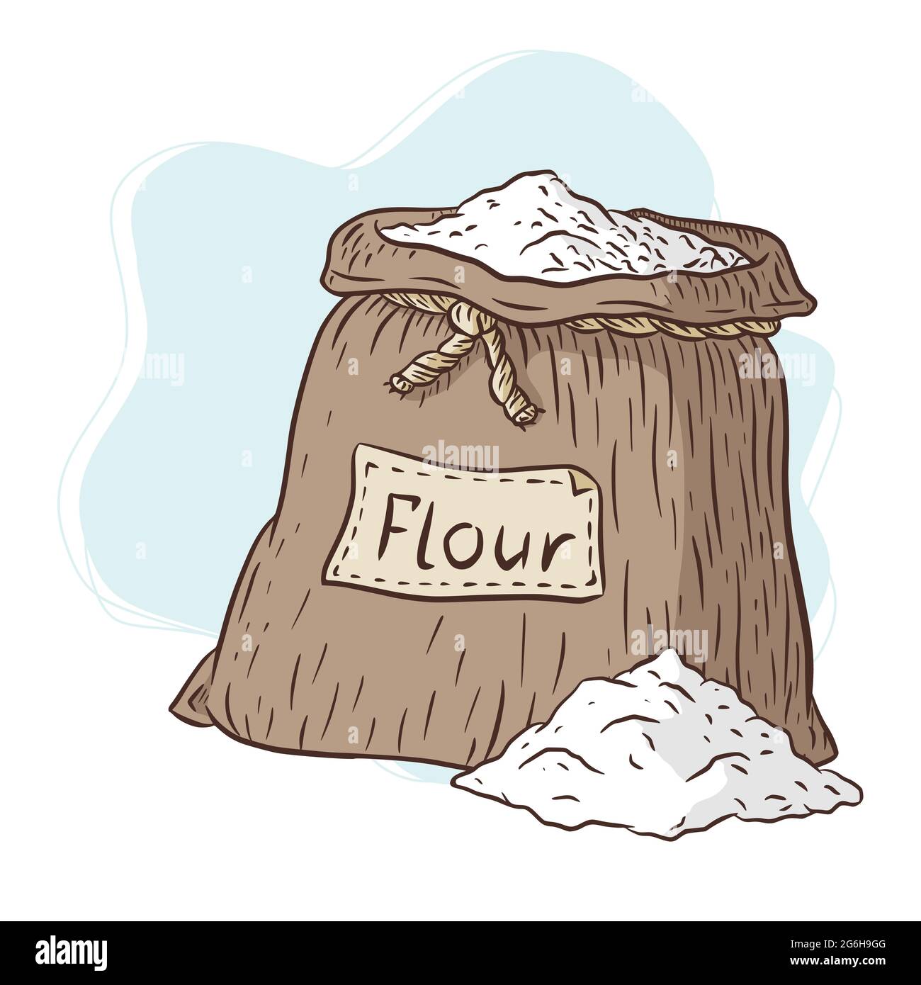 Flour Bag Drawing Cartoon Bag Of Flour Royalty Free SVG, Cliparts,