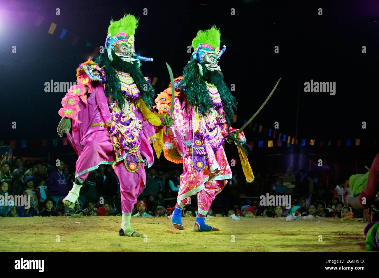 Indian tribal martial dance hi-res stock photography and images - Alamy