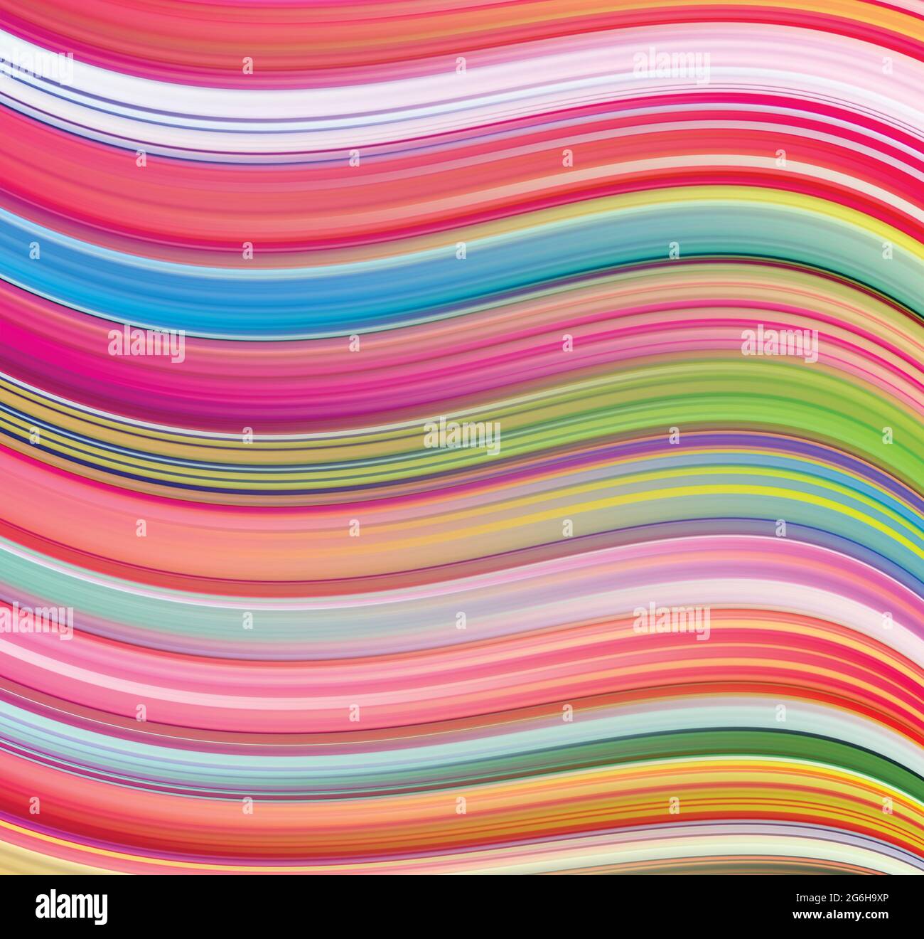 Abstract background illustration with wavy candy-coloured stripes Stock ...