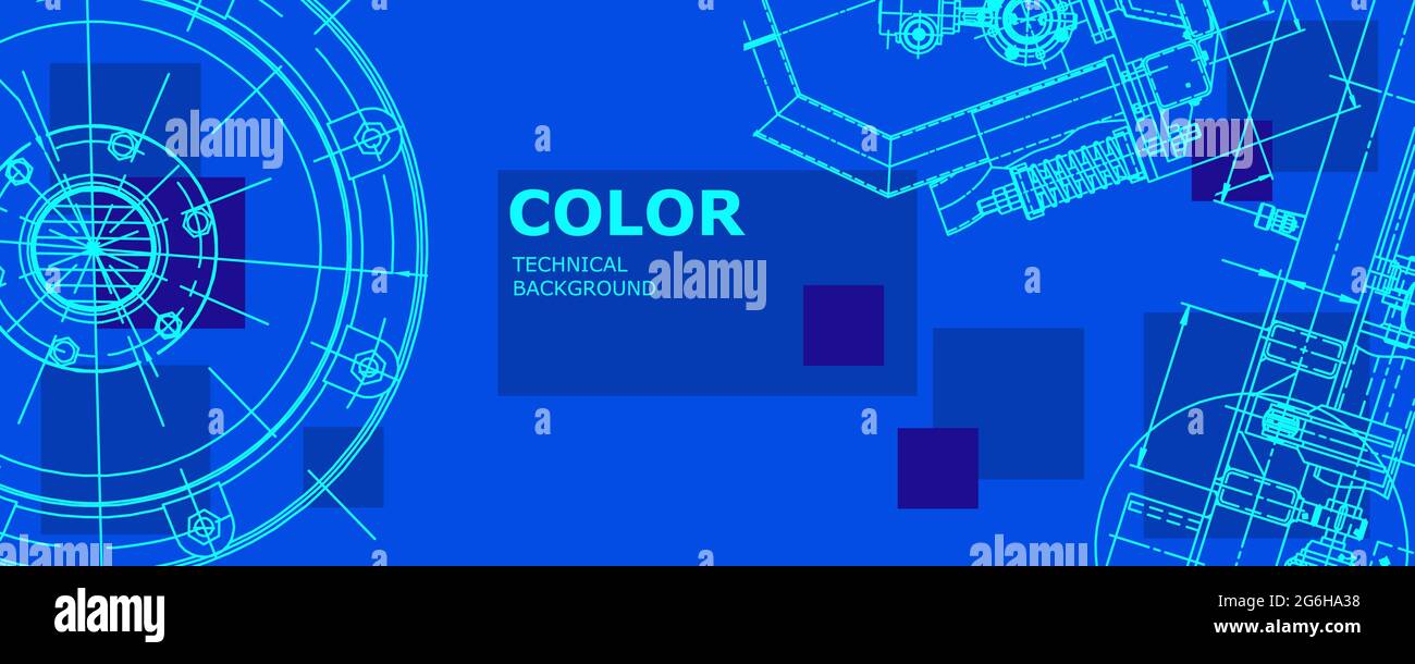 Mechanical engineering drawing. Abstract drawing. Engineering ...